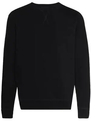 Sunspel Crew Neck Long-sleeve Sweatshirt - Black