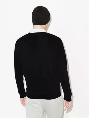 Sunspel Crew Neck Long-sleeve Sweatshirt - Black