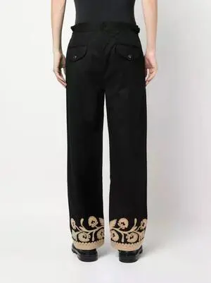 BODE Embroidered Hem Trousers