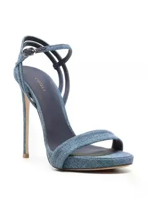LE SILLA Gwen 120mm Denim Sandals