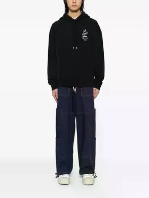 CAFÉ KITSUNÉ Cotton Jersey Coffee Cup Hoodie