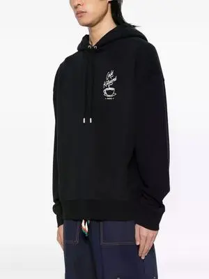 CAFÉ KITSUNÉ Cotton Jersey Coffee Cup Hoodie