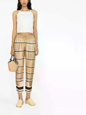 Lorena Antoniazzi Stripe-print Cropped Trousers