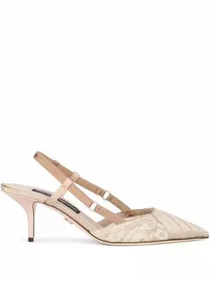 Dolce & Gabbana Corset-style Satin Slingback Pumps