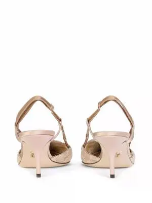 Dolce & Gabbana Corset-style Satin Slingback Pumps