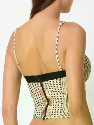 AMIR SLAMA Polka-dot Print Swim Top
