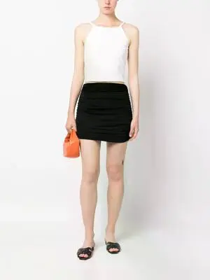 Tory Burch Ruched High-waisted Mini Skirt