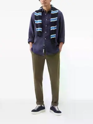 Woolrich Point-collar Linen Shirt