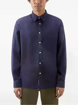 Woolrich Point-collar Linen Shirt