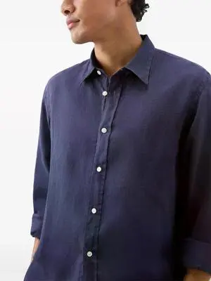 Woolrich Point-collar Linen Shirt