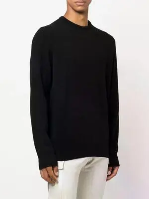 Zegna Crew Neck Cashmere Sweater - Black