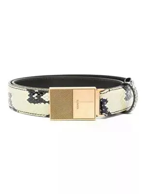 Khaite Snakeskin-effect Belt - Black