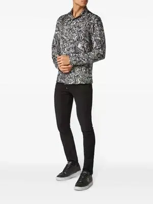 Philipp Plein Tattoo-print Silk Shirt