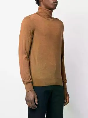 Zegna Roll Neck Jumper - Brown