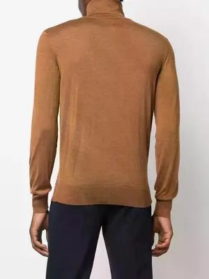 Zegna Roll Neck Jumper - Brown