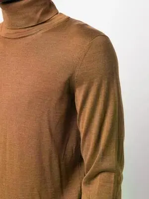 Zegna Roll Neck Jumper - Brown
