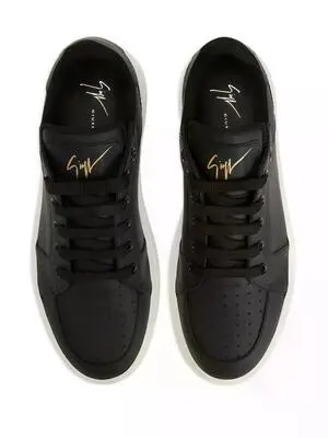 GIUSEPPE ZANOTTI Leather Sneakers - Black