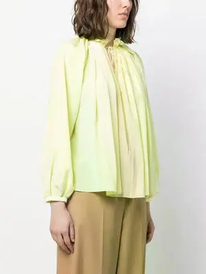 LANVIN Pleated-neckline Silk Blouse