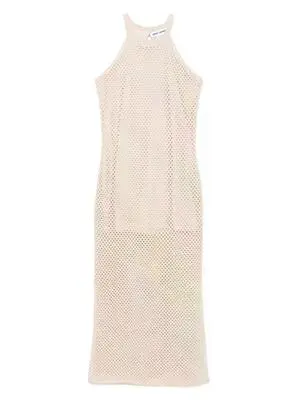 Dkny Open-knit Maxi Dress - Neutrals