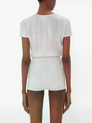 JW Anderson Pointelle Cap-sleeve Top