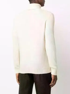 DELL'OGLIO Roll-neck Cashmere Jumper - Neutrals