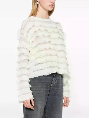 TWINSET Ruffled Open-knit Jumper