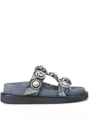 Kurt Geiger Orson Crystal Denim Sandals