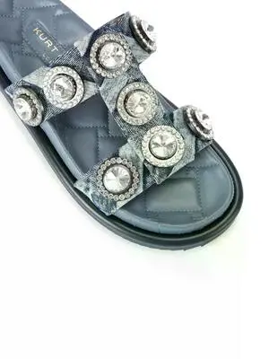 Kurt Geiger Orson Crystal Denim Sandals