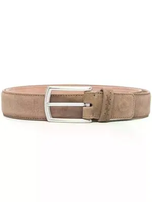 Zegna Triple Stitch Belt - Brown