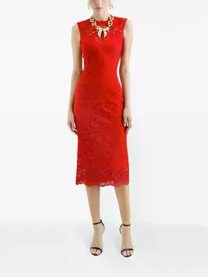 Dolce & Gabbana Midi Floral-lace Dress