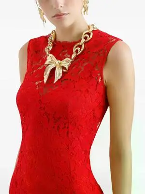 Dolce & Gabbana Midi Floral-lace Dress