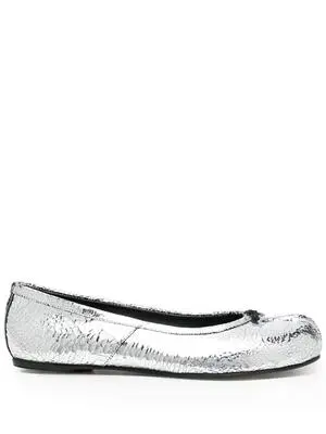 MAISON MARGIELA Tabi Ballerina Shoes With Mirror Effect - Silver