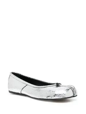 MAISON MARGIELA Tabi Ballerina Shoes With Mirror Effect - Silver