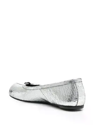 MAISON MARGIELA Tabi Ballerina Shoes With Mirror Effect - Silver
