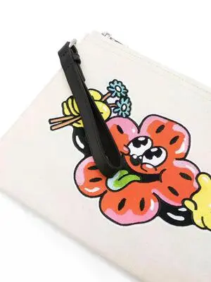 Kenzo Motif-embroidered Clutch Bag