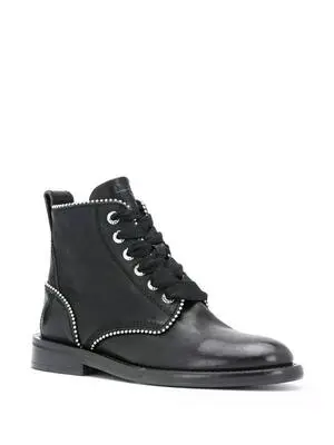 Zadig&Voltaire Studded Lace-up Leather Boots