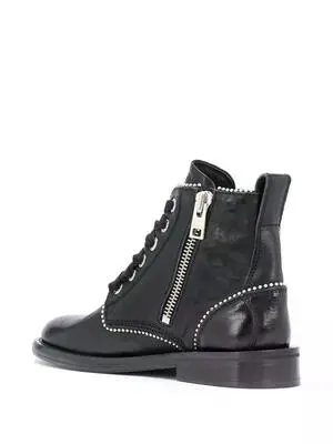 Zadig&Voltaire Studded Lace-up Leather Boots