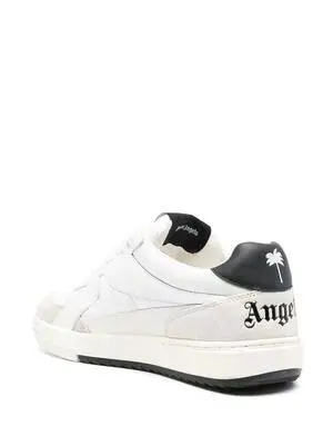 Palm Angels University Leather Sneakers - White