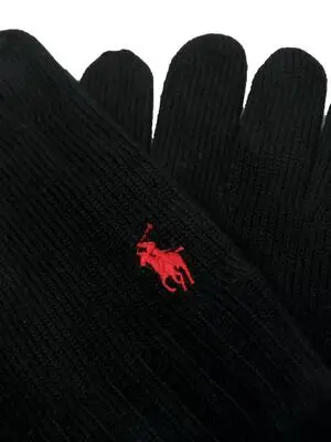 Polo Ralph Lauren Logo-embroidered Wool Gloves