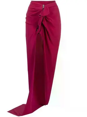 Rick Owens Ruffle-trim Draped Maxi Skirt