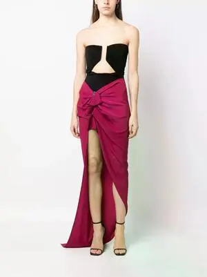 Rick Owens Ruffle-trim Draped Maxi Skirt