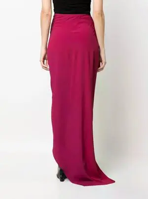 Rick Owens Ruffle-trim Draped Maxi Skirt