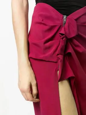 Rick Owens Ruffle-trim Draped Maxi Skirt