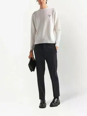 Prada Cropped Tailored Trousers - Black