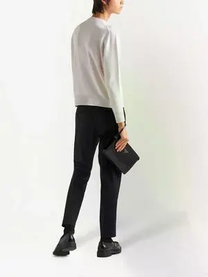 Prada Cropped Tailored Trousers - Black