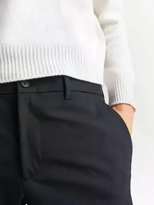 Prada Cropped Tailored Trousers - Black