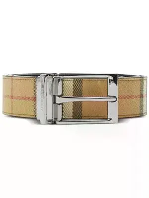 Burberry Reversible Check Belt - Neutrals