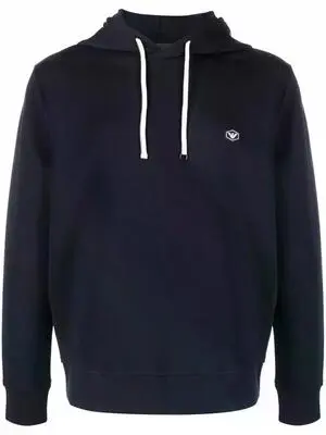 Emporio Armani Long-sleeved Logo Patch Hoodie