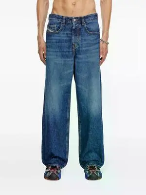 DIESEL® D-macro Logo Patch Jeans - Blue