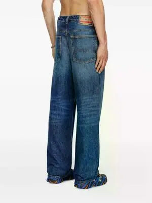 DIESEL® D-macro Logo Patch Jeans - Blue